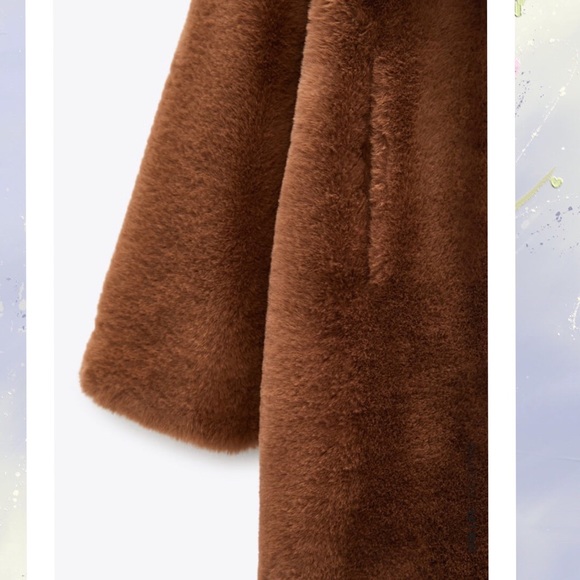 Zara | Jackets & Coats | Zara Faux Fur Coat Brown | Poshmark